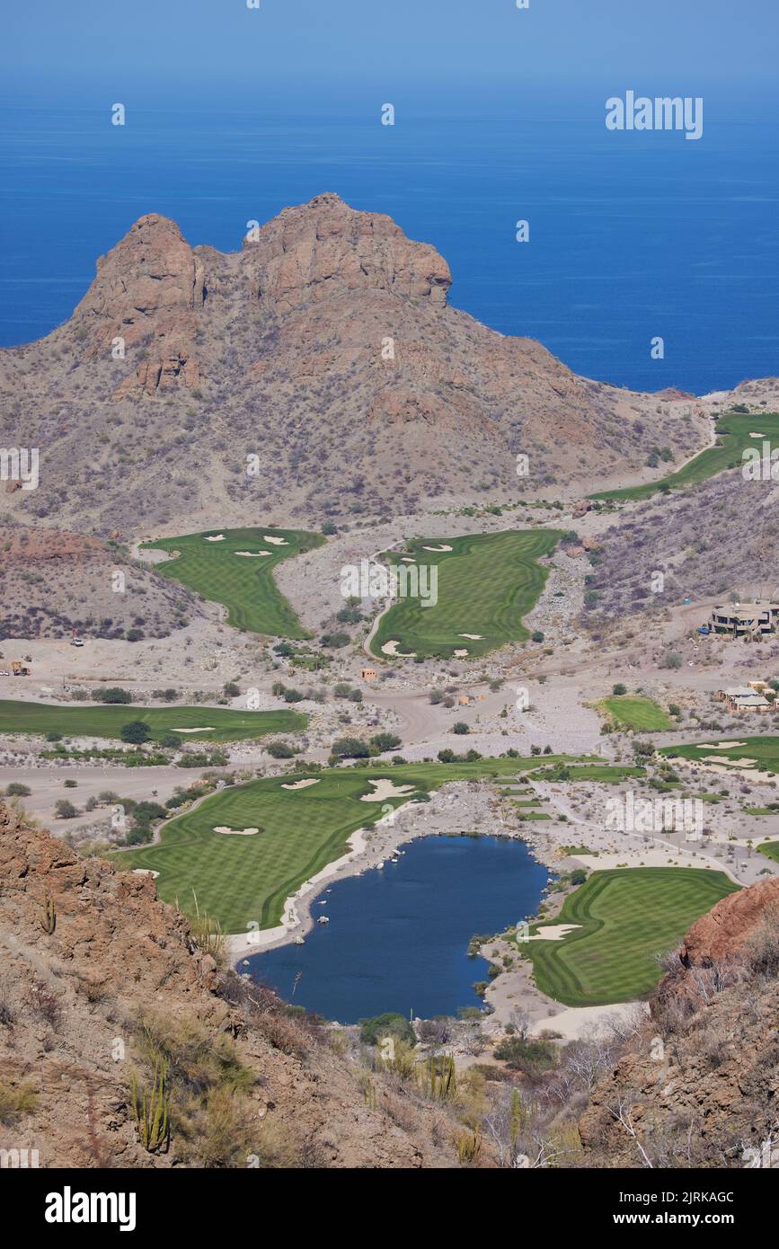 The golf courses near the sea in Loreto, Baja California Sur, Mexico ...