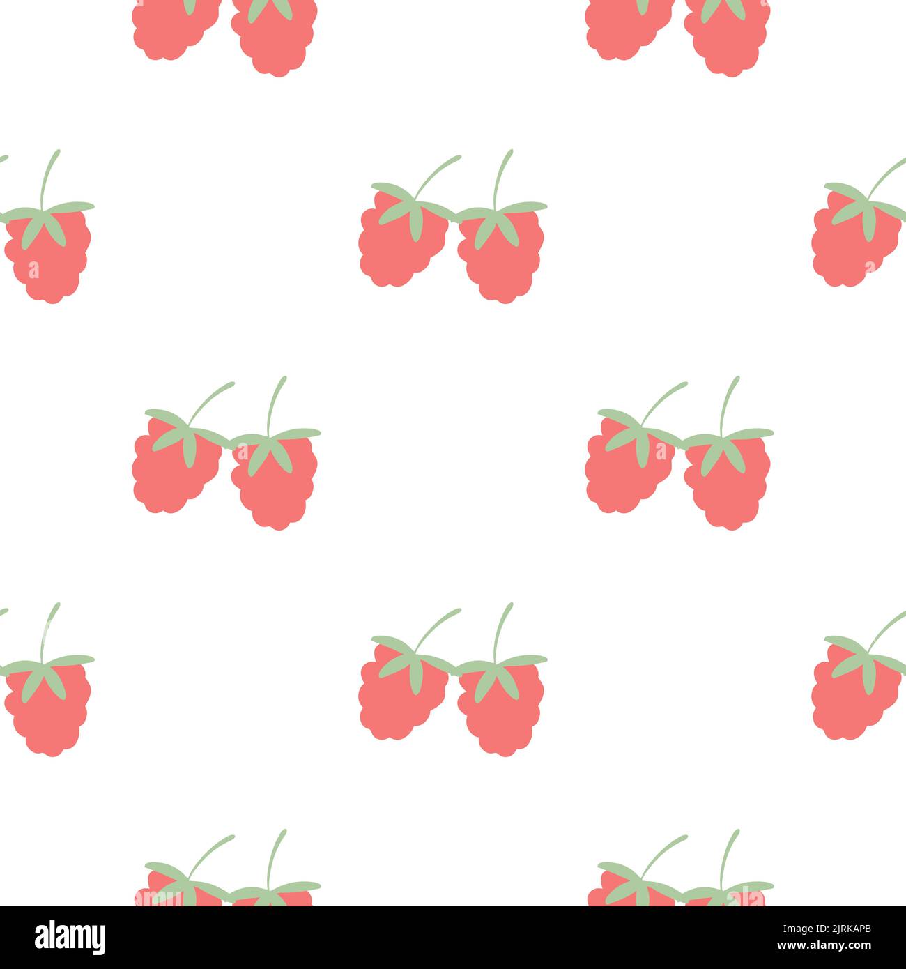 Hand drawn raspberry seamless pattern vector illustration Stock Vector ...
