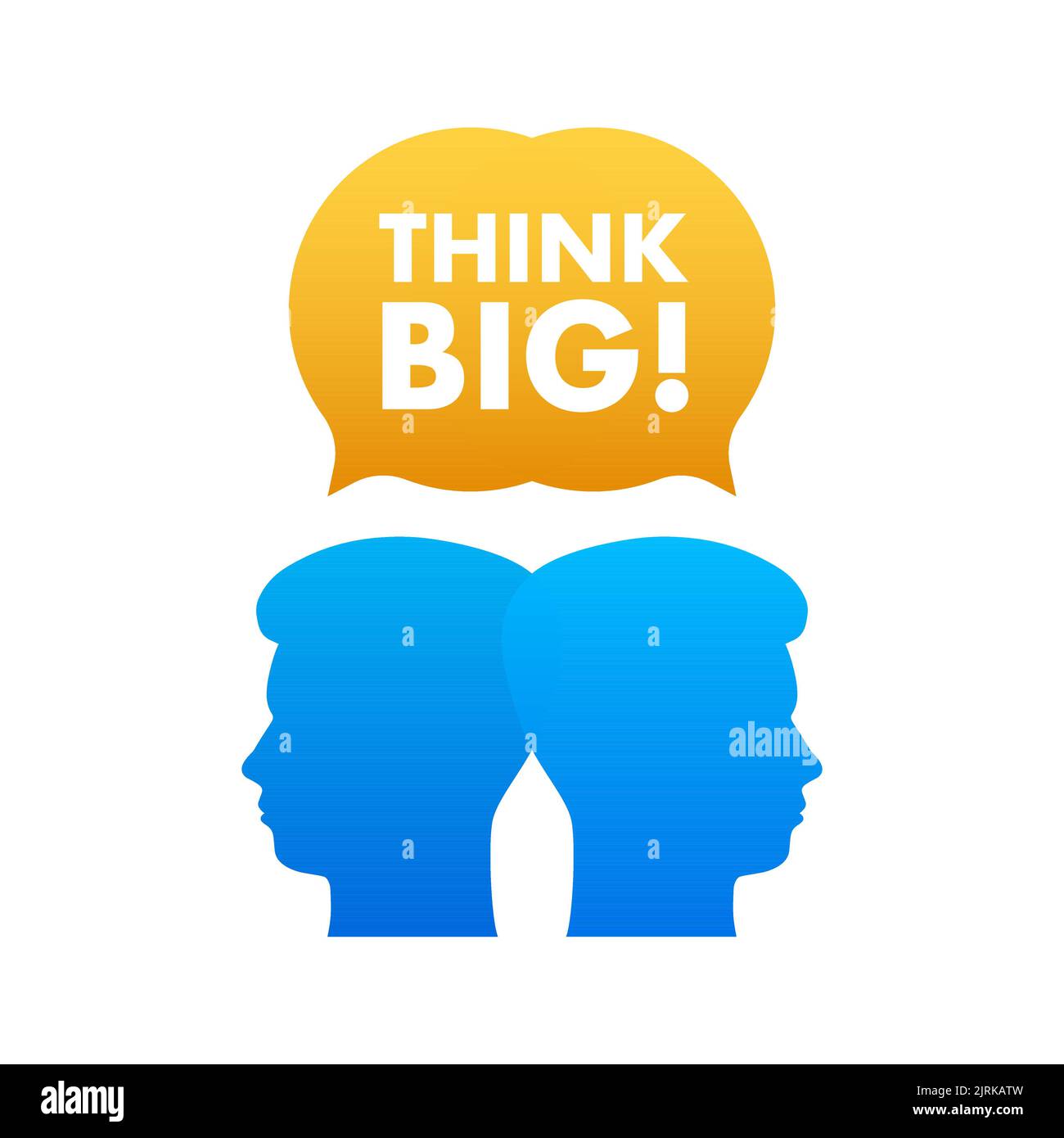 Think big light bulb, motivational. Vector stock illustration Stock ...