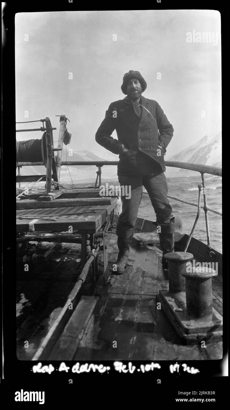 Captain Kaldager at Cape Adare, 10 February 1924, Southern Ocean, by ...
