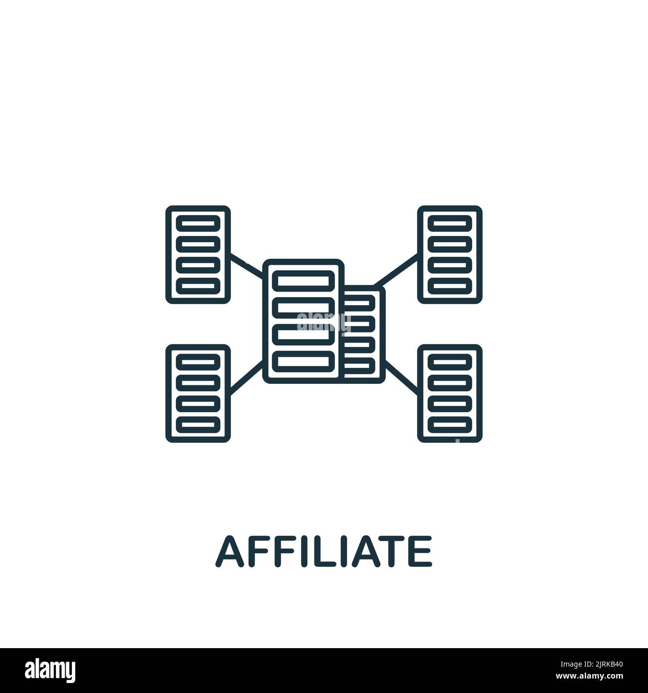Affiliate icon. Line simple Streaming icon for templates, web design ...