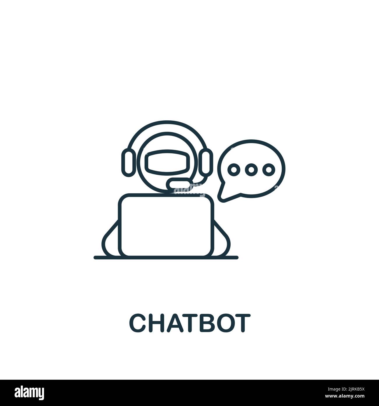 Chatbot icon. Line simple Streaming icon for templates, web design and ...