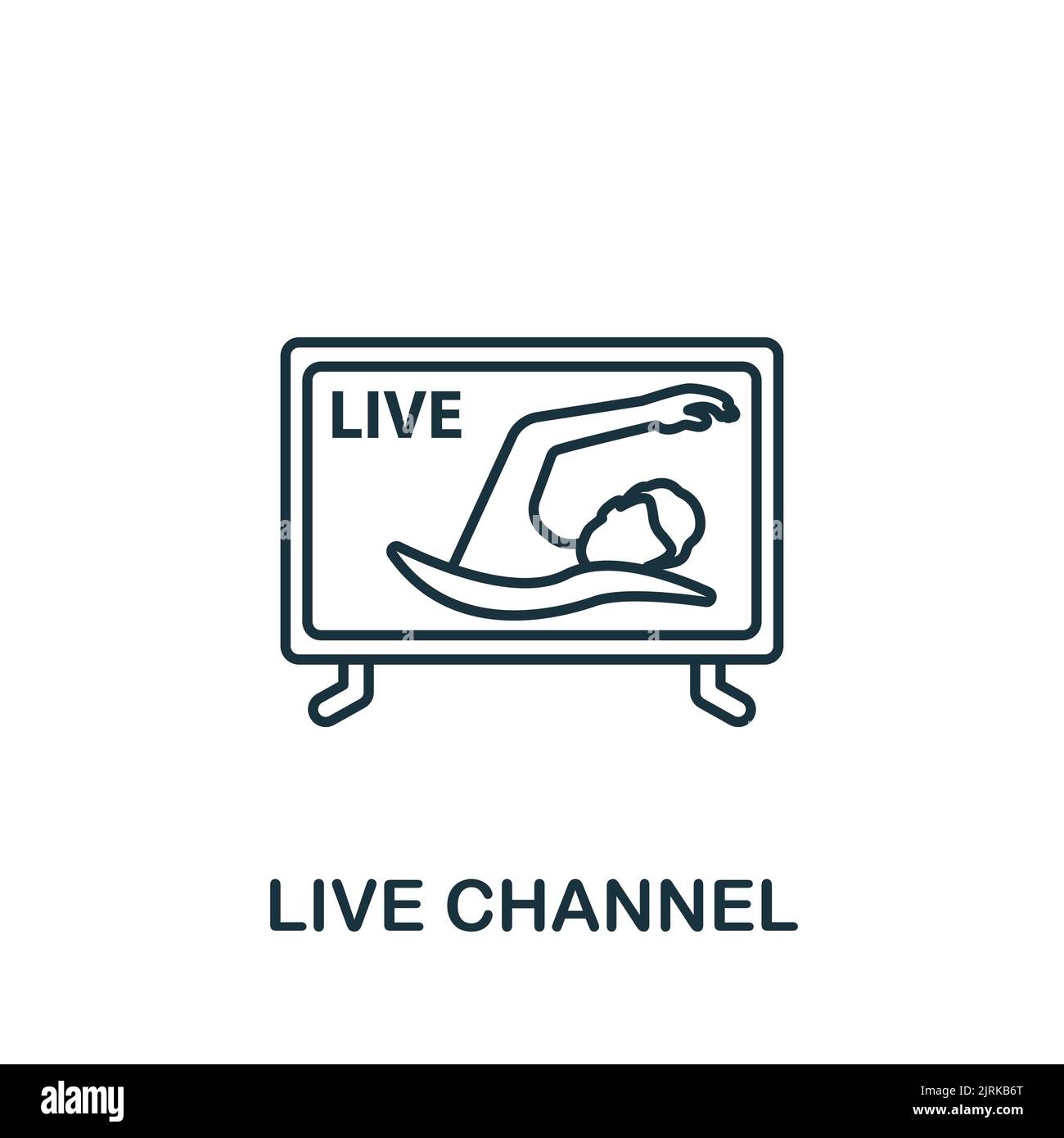 Live Channel icon. Line simple Streaming icon for templates, web design ...