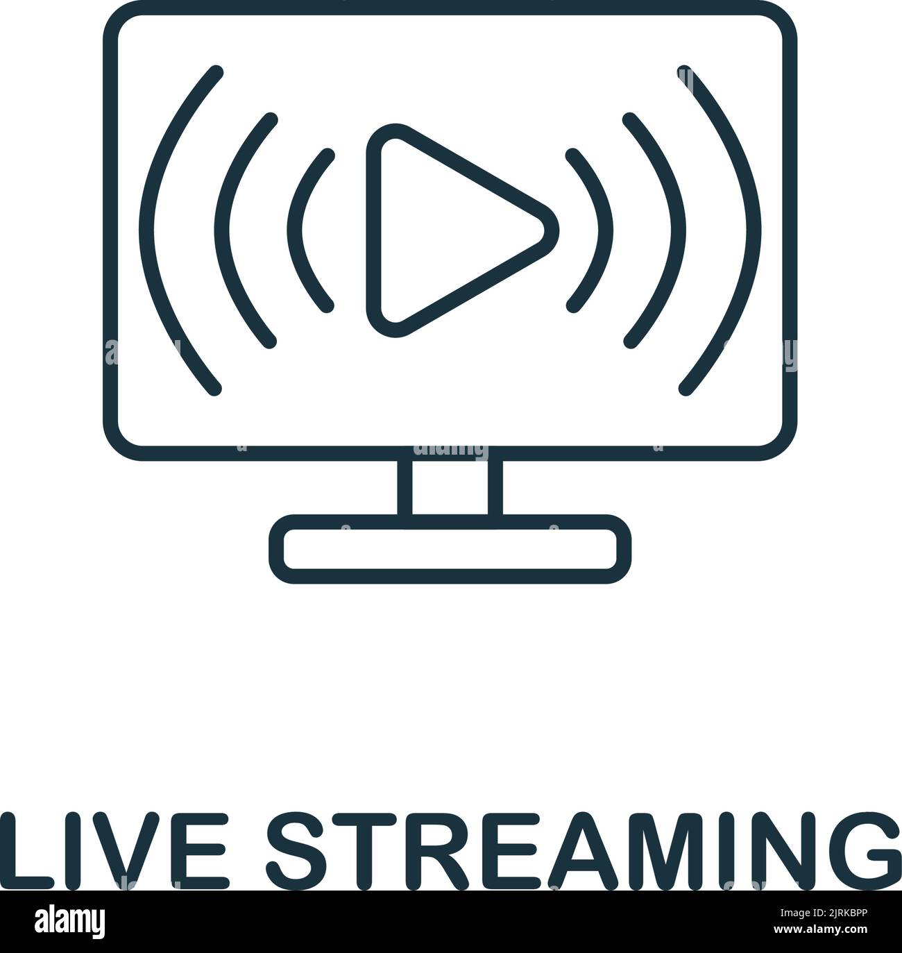 Live Streaming icon. Line simple Streaming icon for templates, web ...