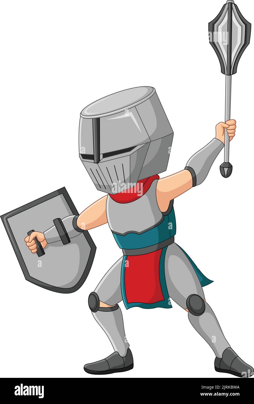 Cartoon knight with a shield Stock Vector Image & Art - Alamy