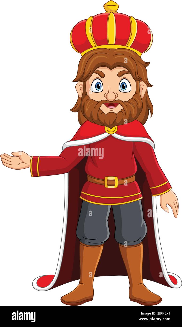 Cartoon king standing on white background Stock Vector Image & Art - Alamy