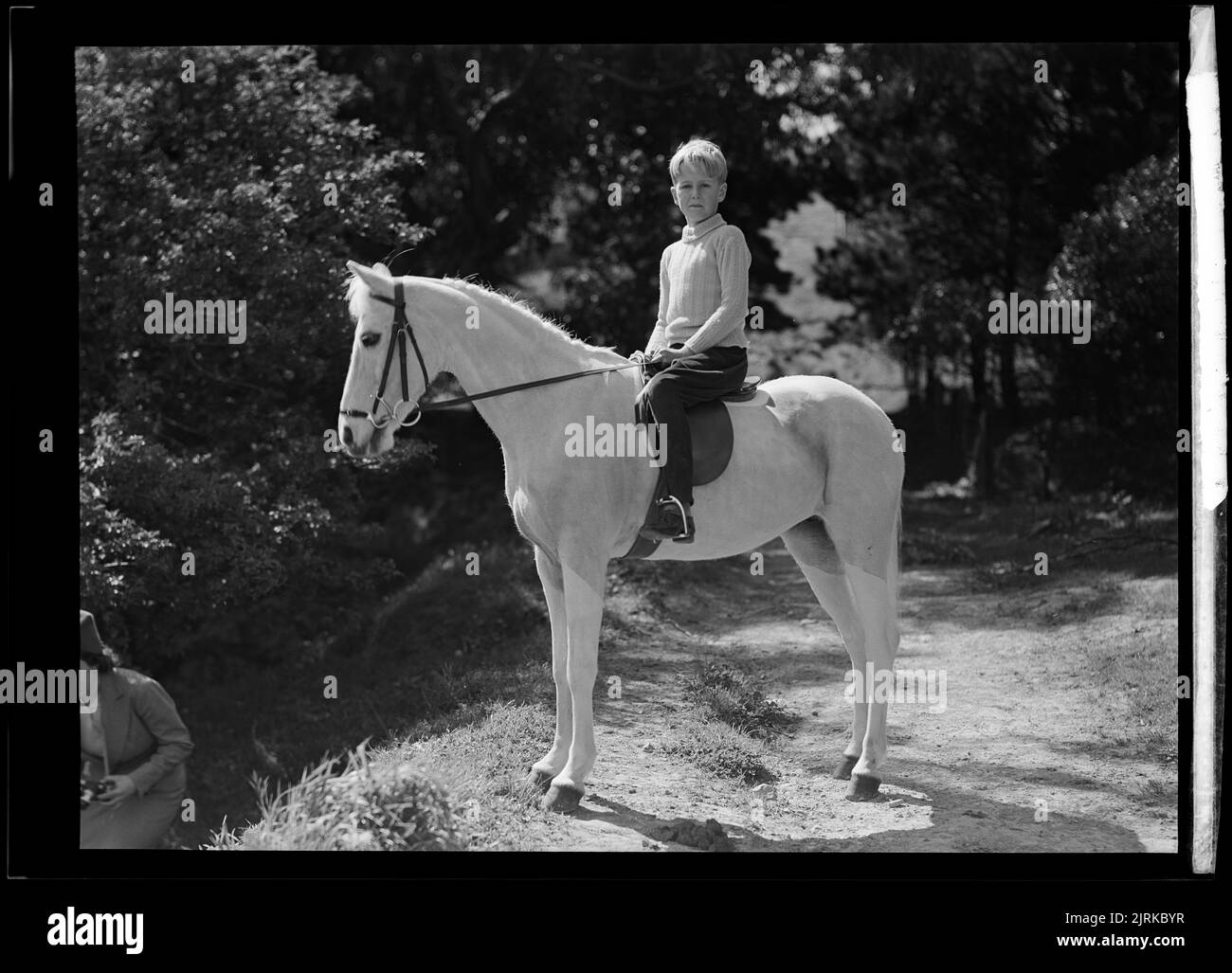 Simon Galway horseriding in the grounds of Government House, Wellington ...