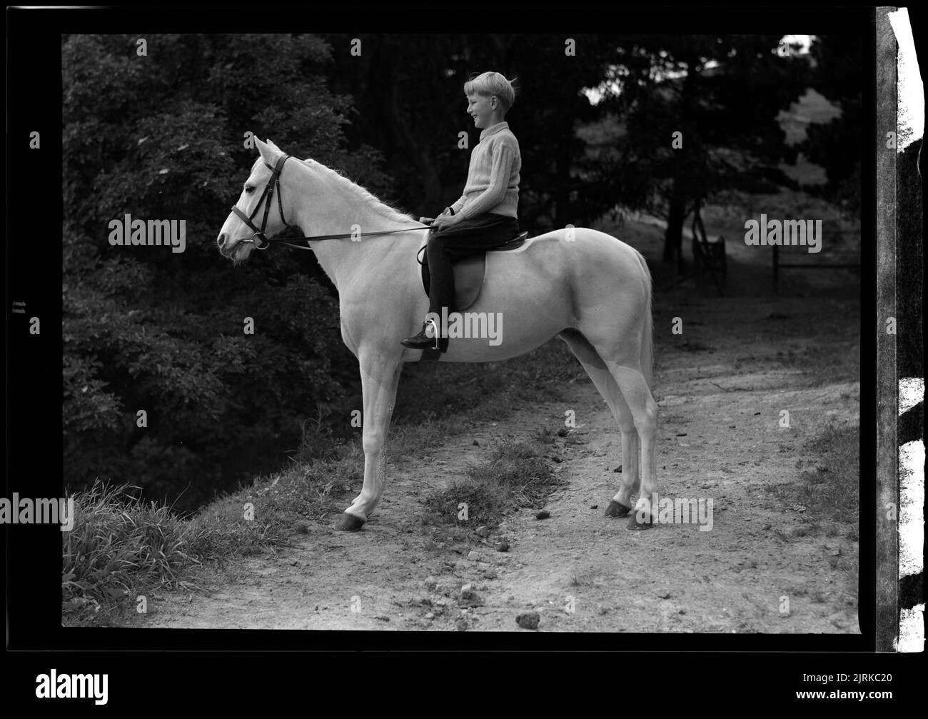 Simon Galway horseriding in the grounds of Government House, Wellington ...