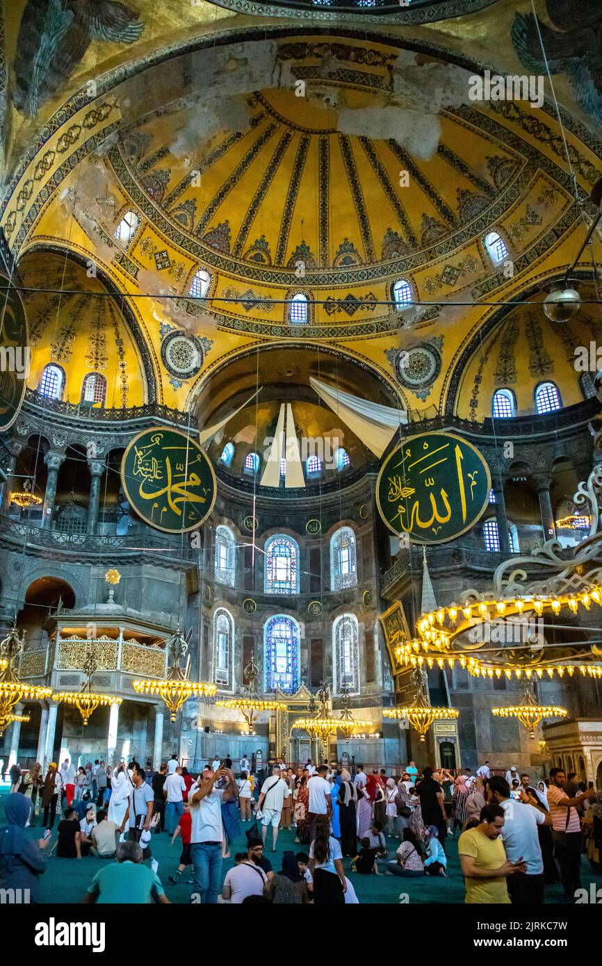 The Hagia Sophia Mosque, stanbul, Turkey 22 August 2022 (The Church of ...