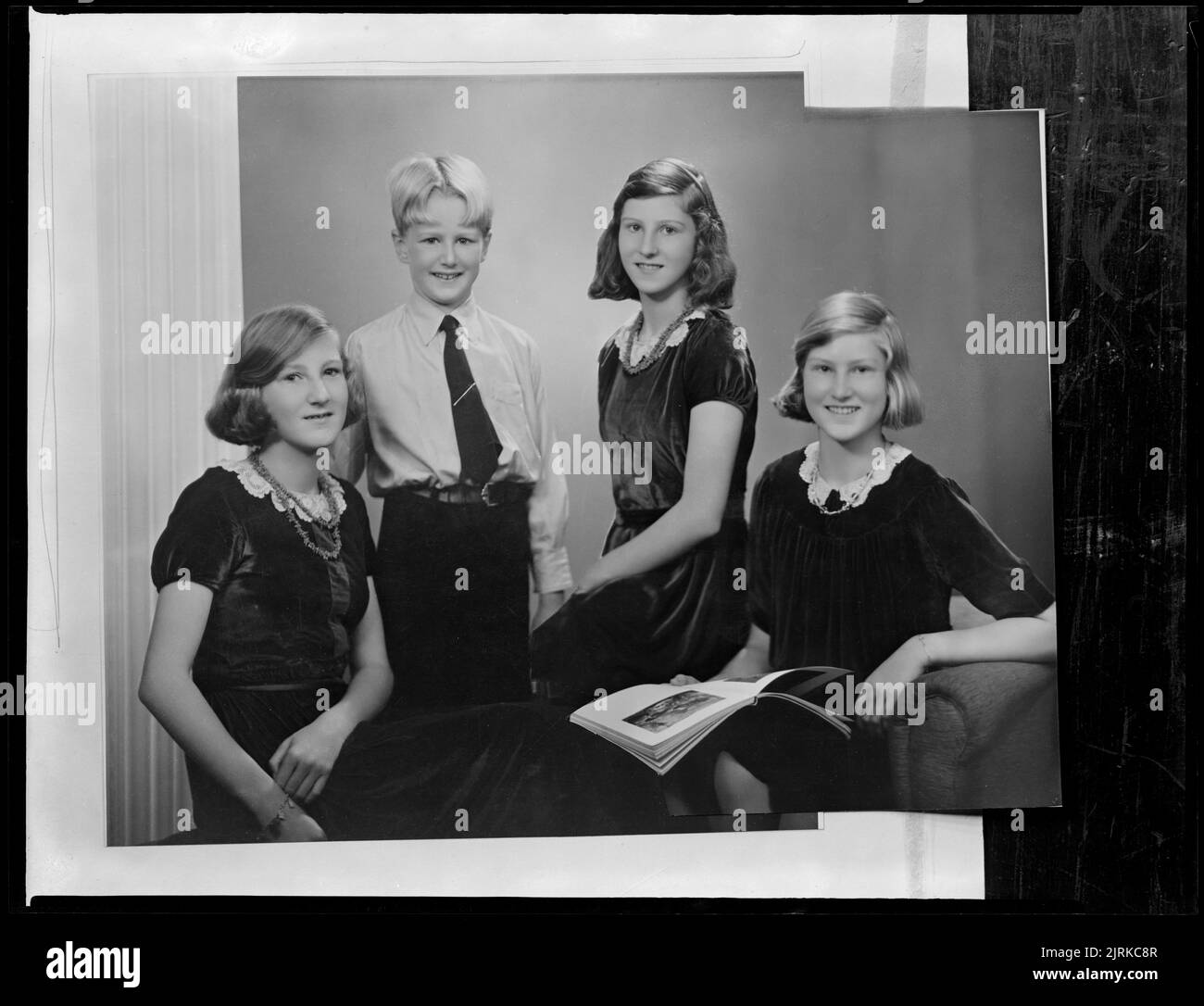 Galway children - Celia, Simon, Isabel and Mary, 1939, Wellington, by ...