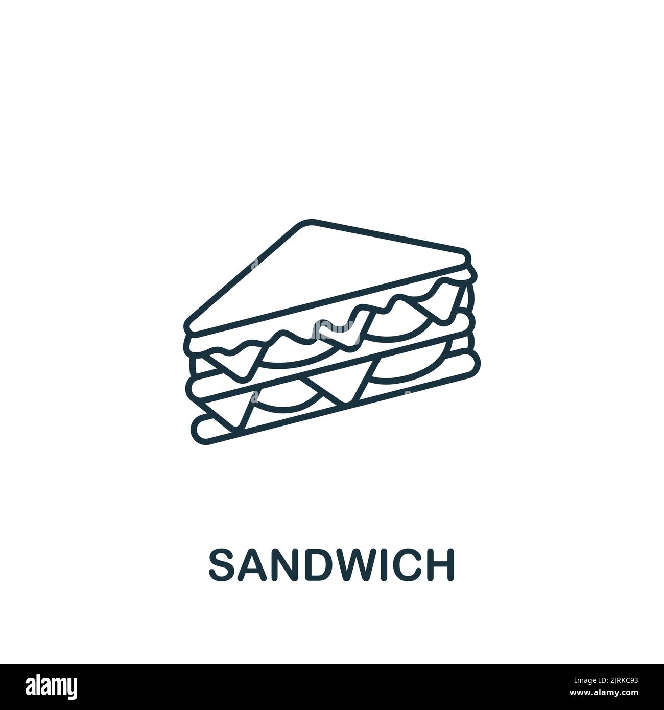 Sandwich icon. Line simple icon for templates, web design and ...