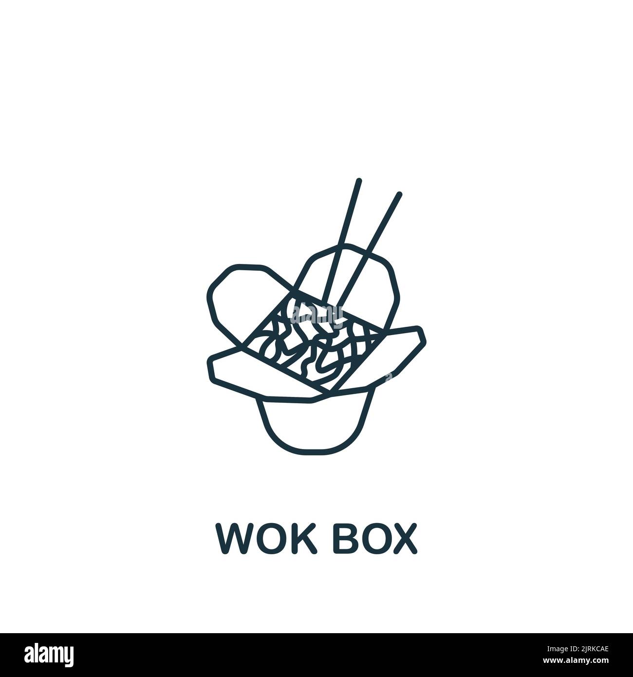 Wok Box icon. Line simple icon for templates, web design and ...
