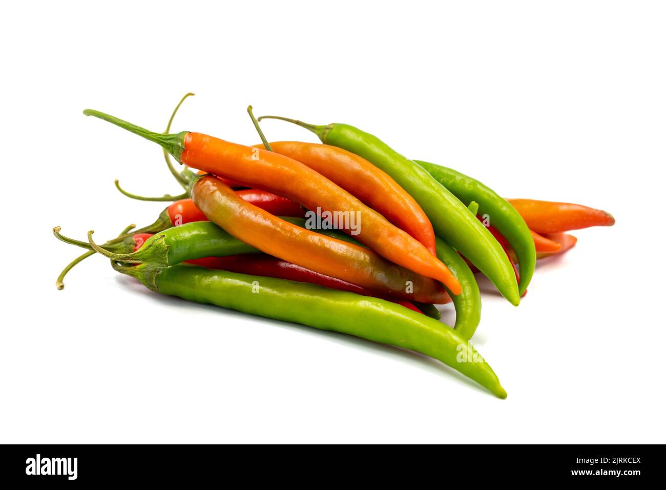 Hot peppers. Spice pepper isolated on white background. Vegetable ...