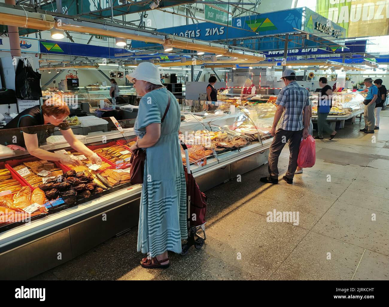 Fish pavilion of the Central Market in Riga Stock Photo - Alamy