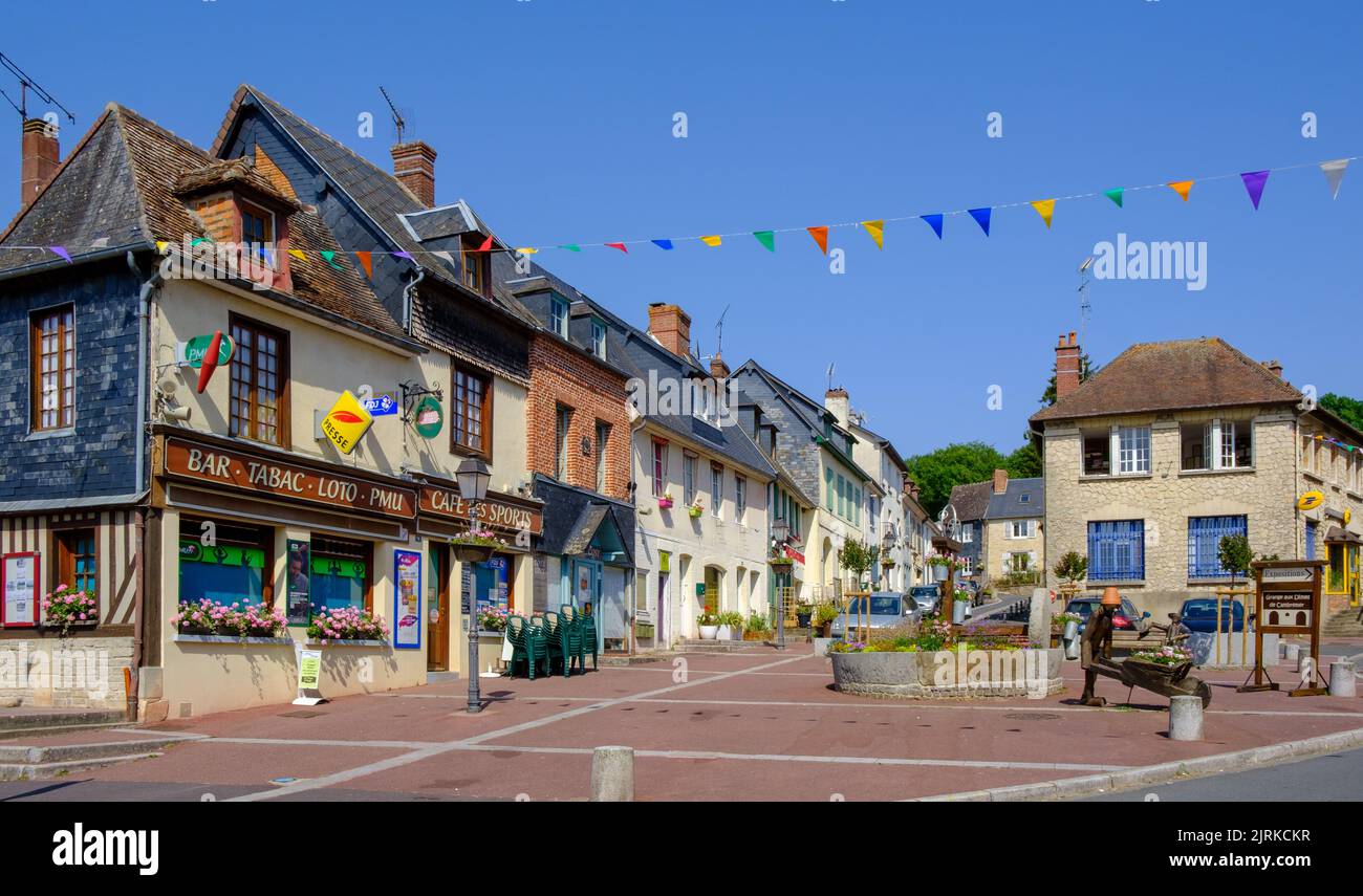 Village of Cambremer, Pays d'Auge, Normandy, France Stock Photo - Alamy