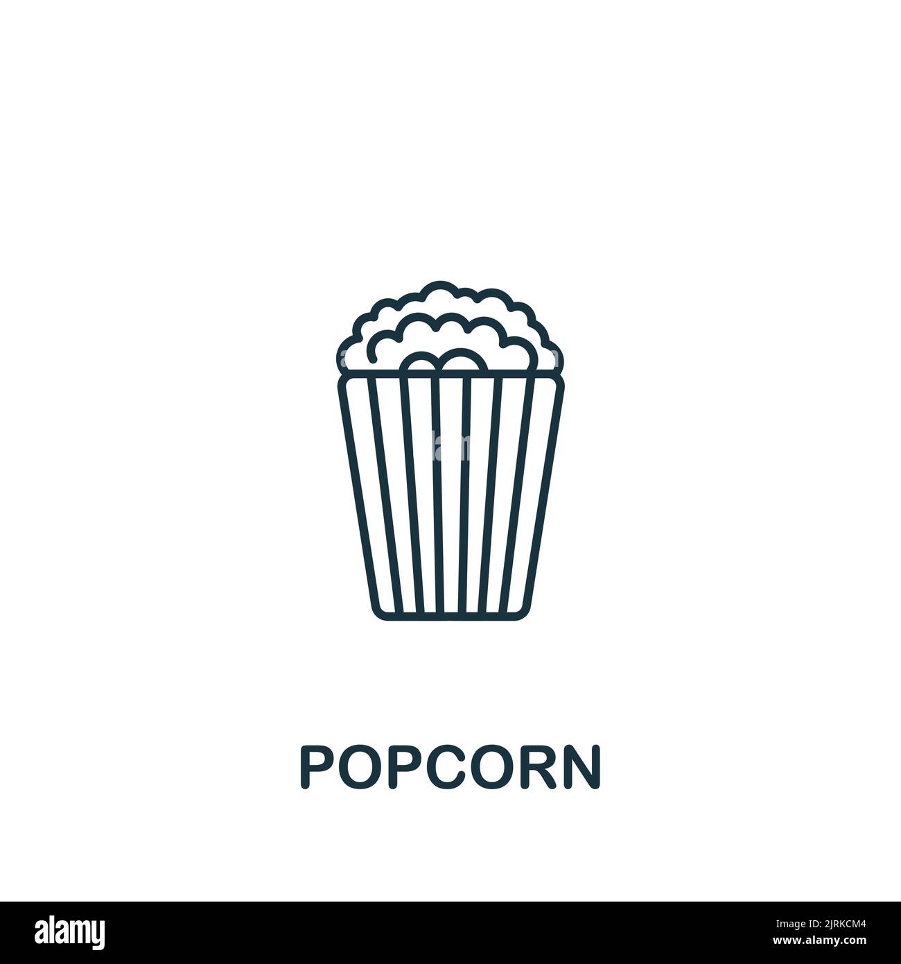 Popcorn icon. Line simple icon for templates, web design and ...