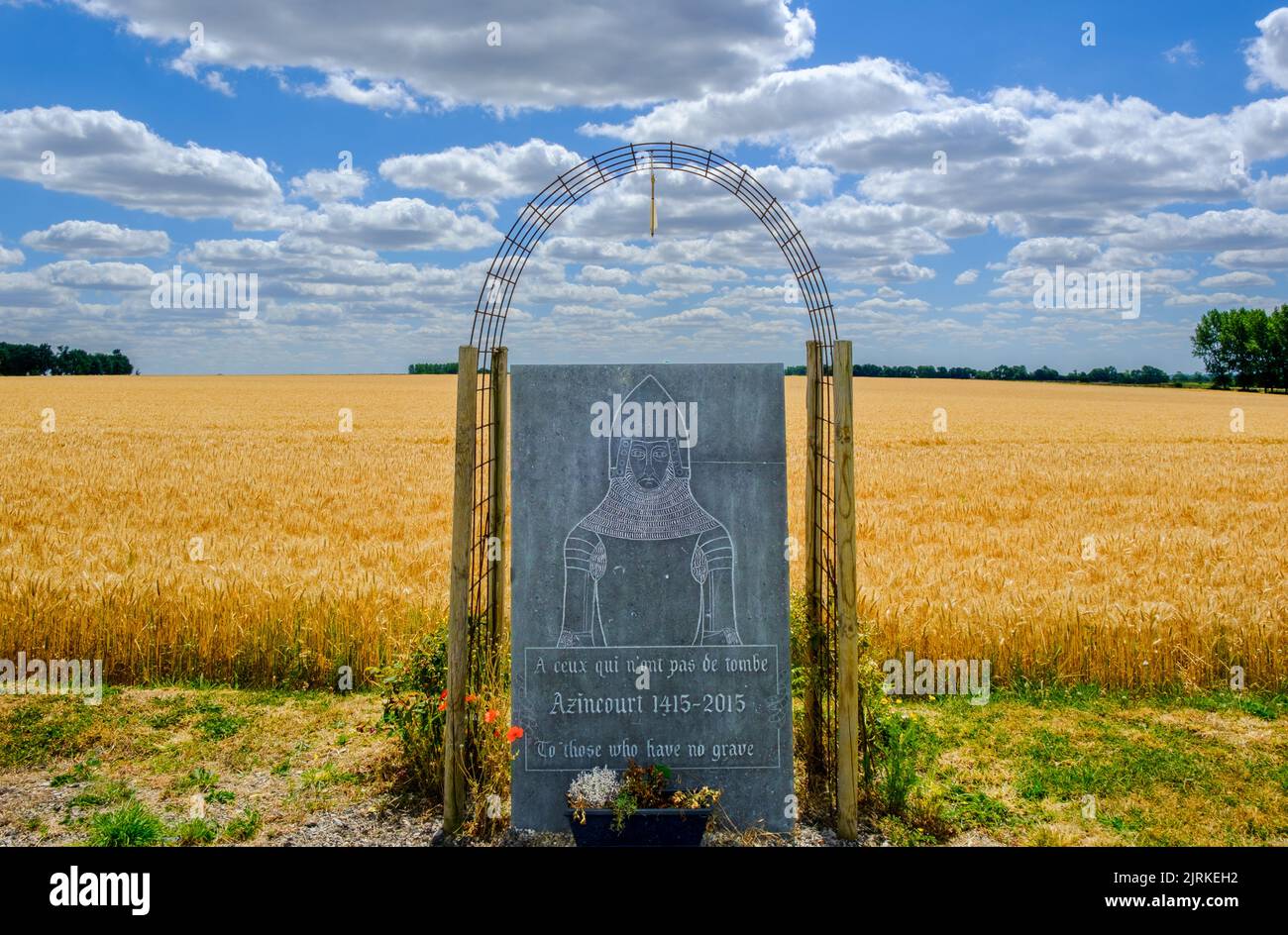 Battlefield of Agincourt, France Stock Photo - Alamy