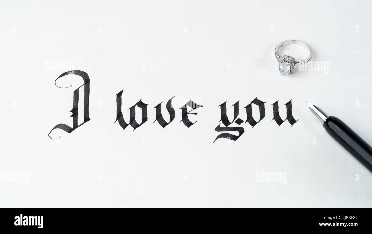 I Love You In Cute Fonts
