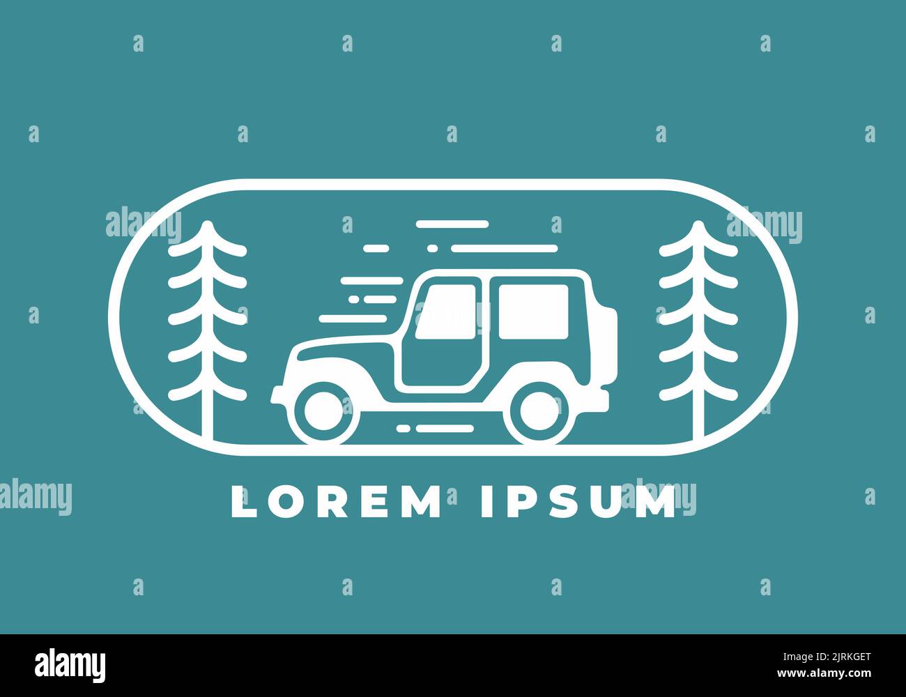 White and blue color of off road 4 car monoline art design Stock Vector ...