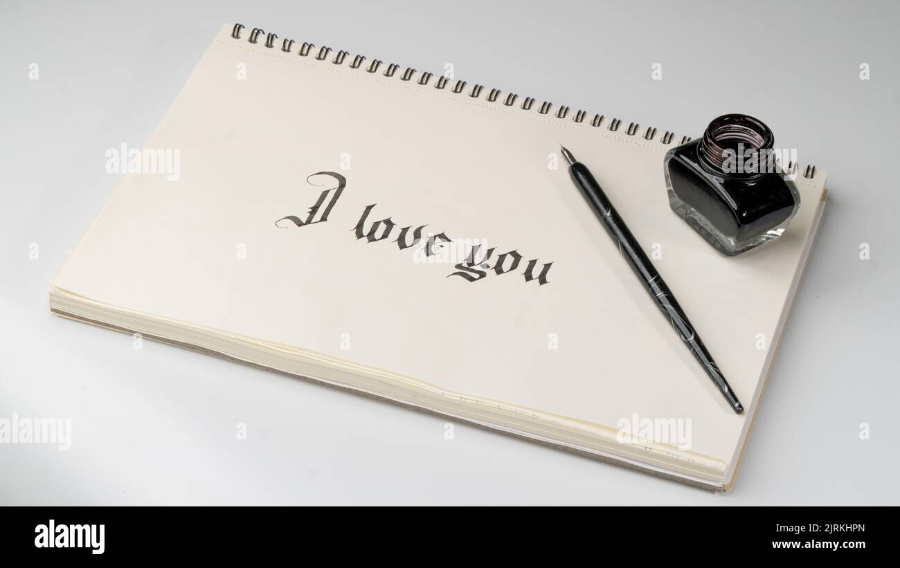 Ink for calligraphy hi-res stock photography and images - Alamy