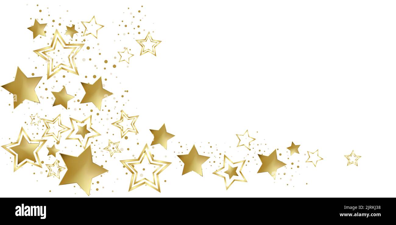 Golden stars vector Cut Out Stock Images & Pictures - Alamy