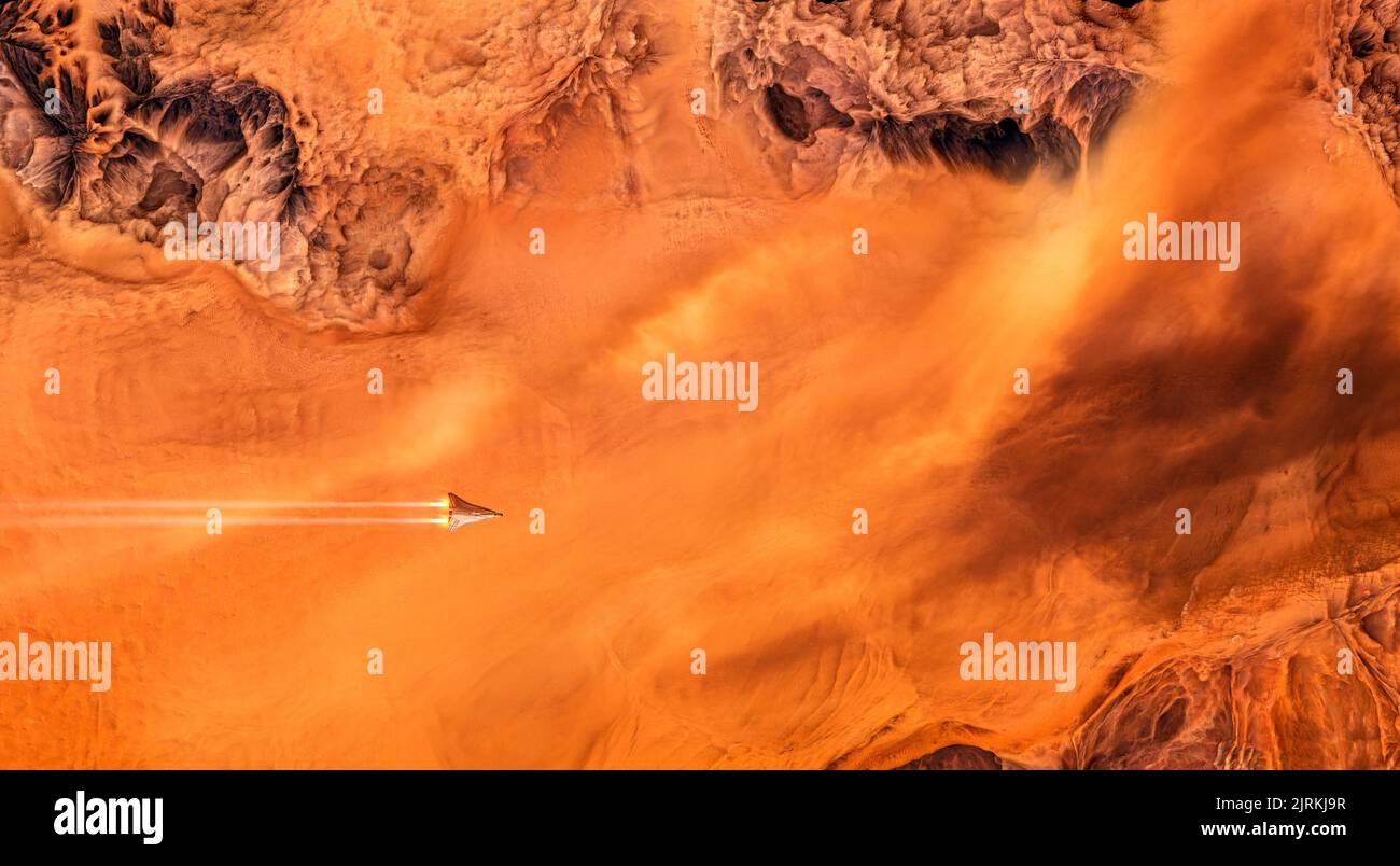 Spacecraft flying over mars hi-res stock photography and images - Alamy