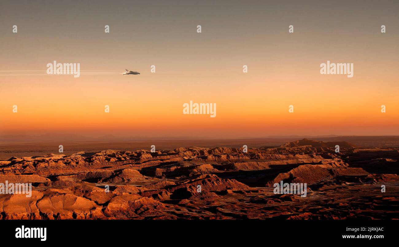 Spacecraft flying over mars hi-res stock photography and images - Alamy