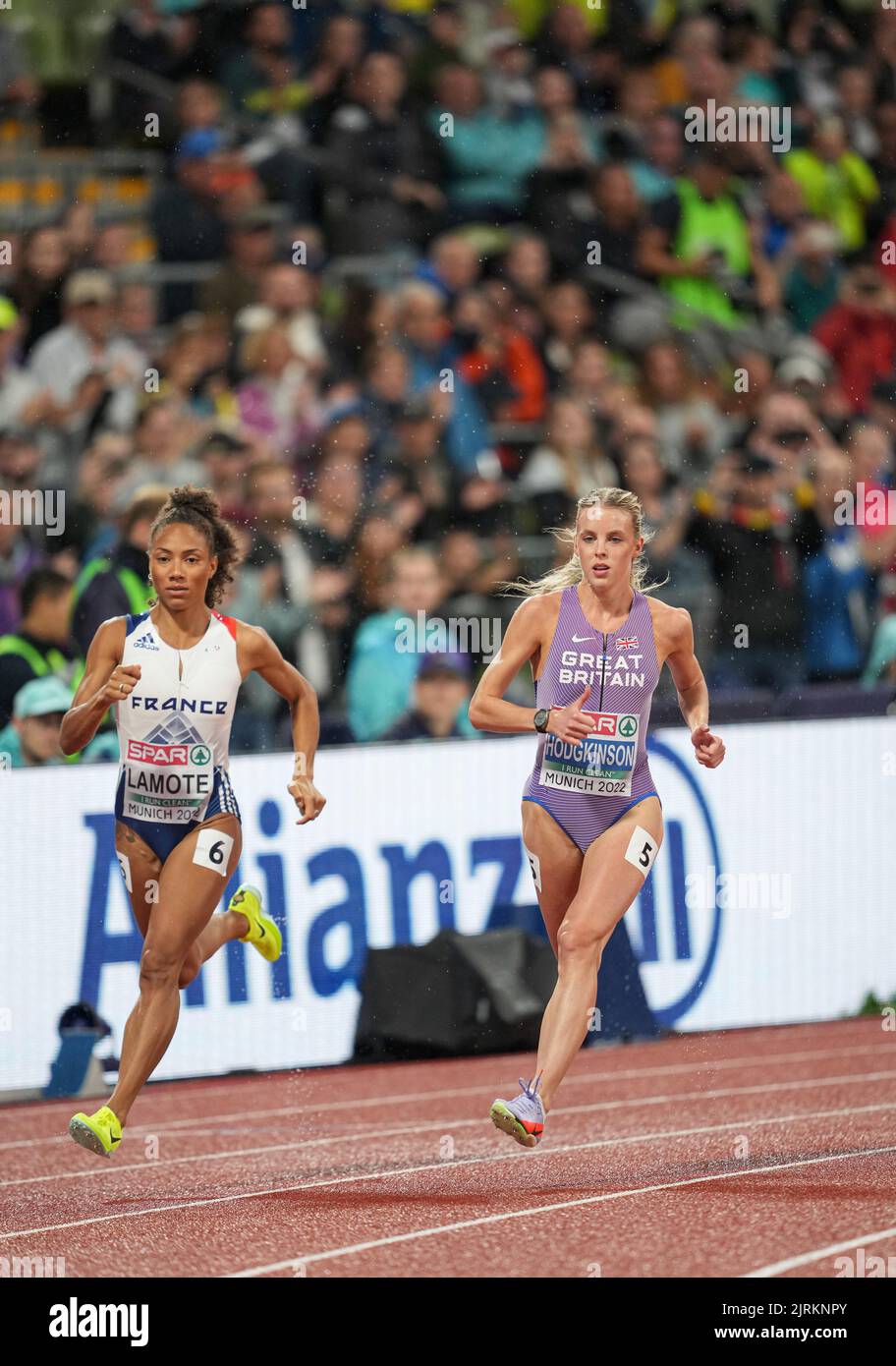 Keely Hodgkinson running the 800 meters at the European Athletics ...