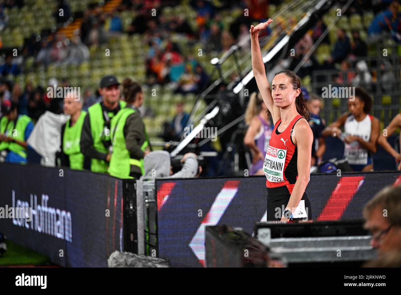 Lore Hoffmann running the 800 meters at the European Athletics ...