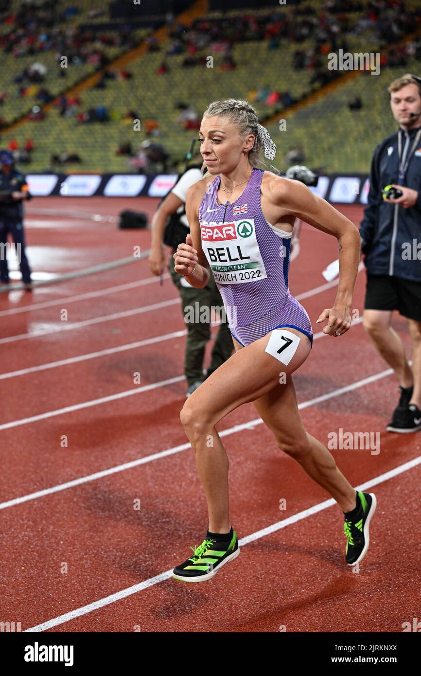 Alexandra BELL running the 800 meters at the European Athletics ...