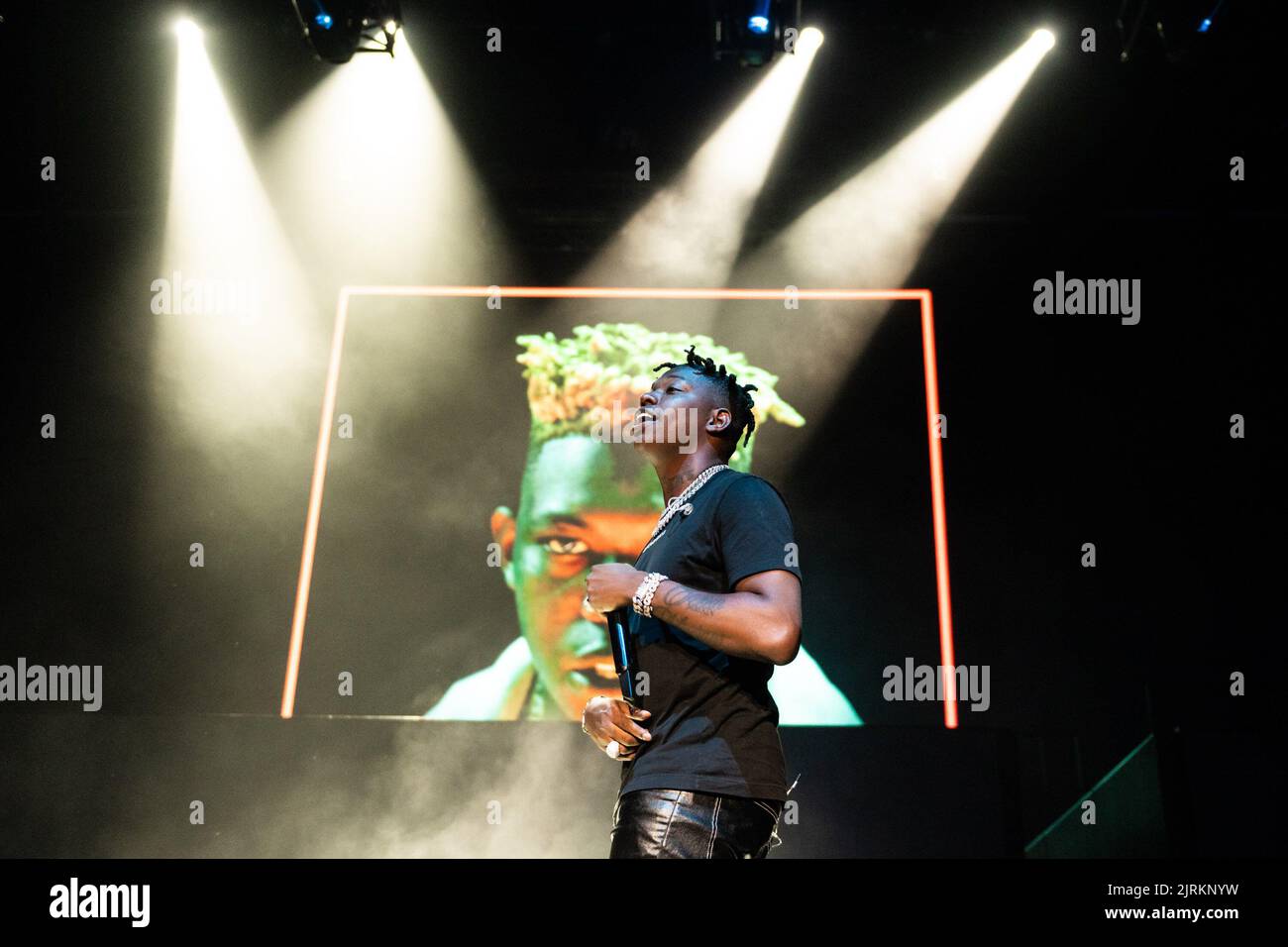 Yung Bleu performs at Concord Pavilion on August 23, 2022 in Concord ...