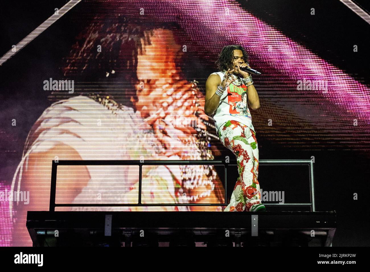 Lil Baby performs at Concord Pavilion on August 23, 2022 in Concord ...