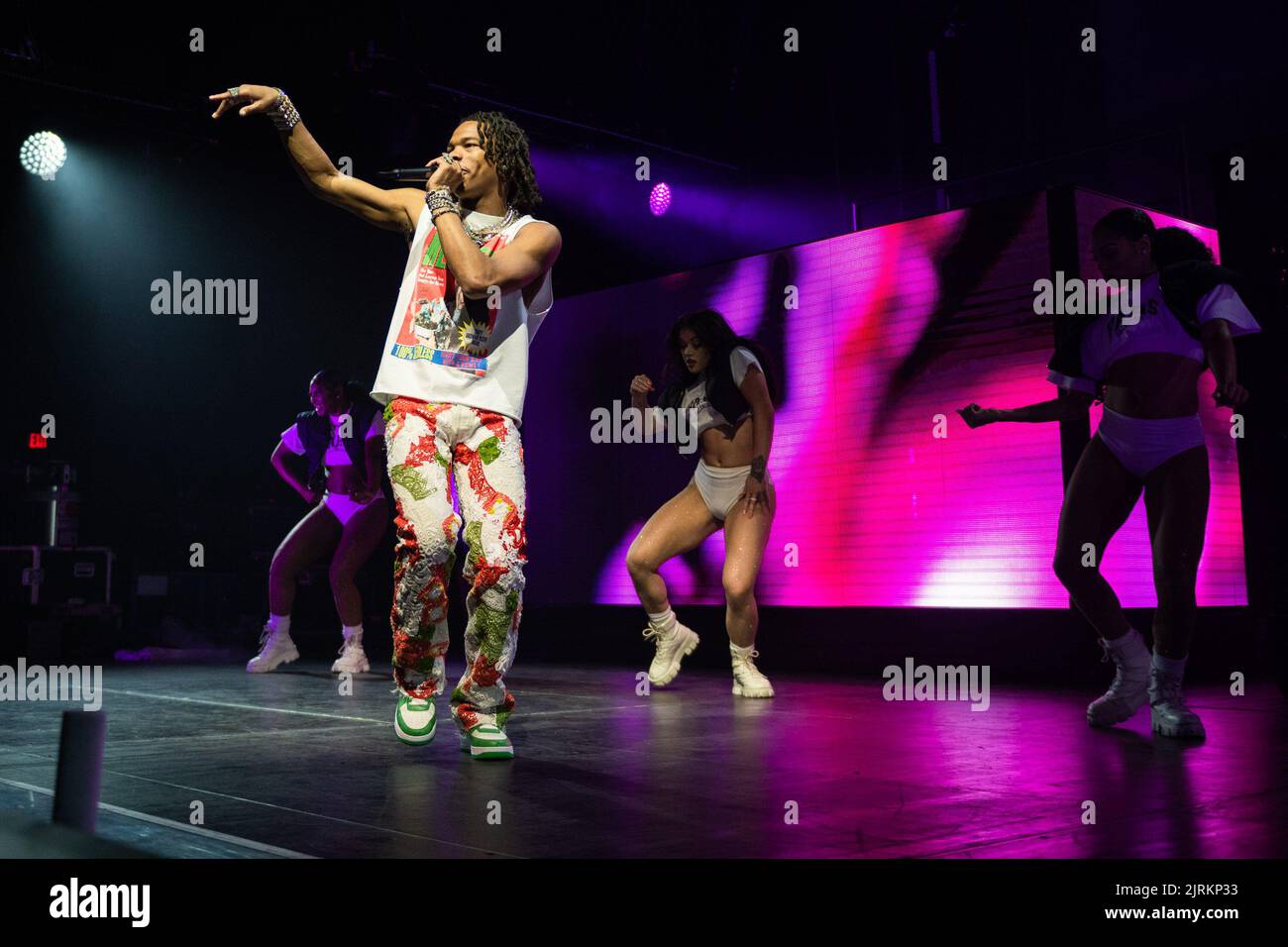 Lil Baby performs at Concord Pavilion on August 23, 2022 in Concord ...