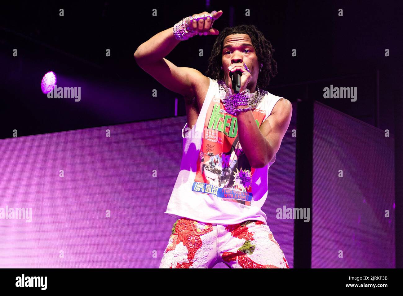 Lil Baby performs at Concord Pavilion on August 23, 2022 in Concord ...