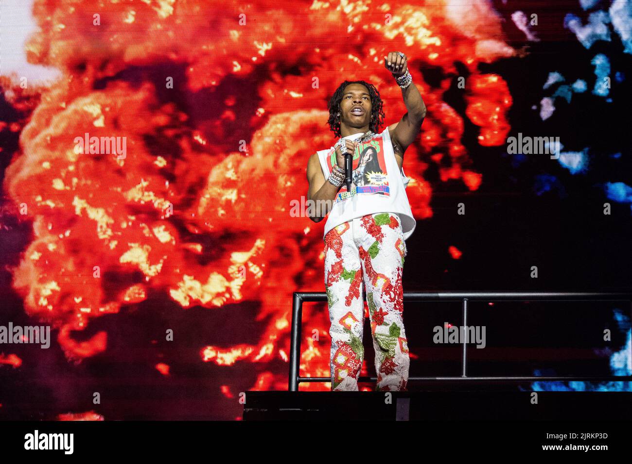 Lil Baby performs at Concord Pavilion on August 23, 2022 in Concord ...
