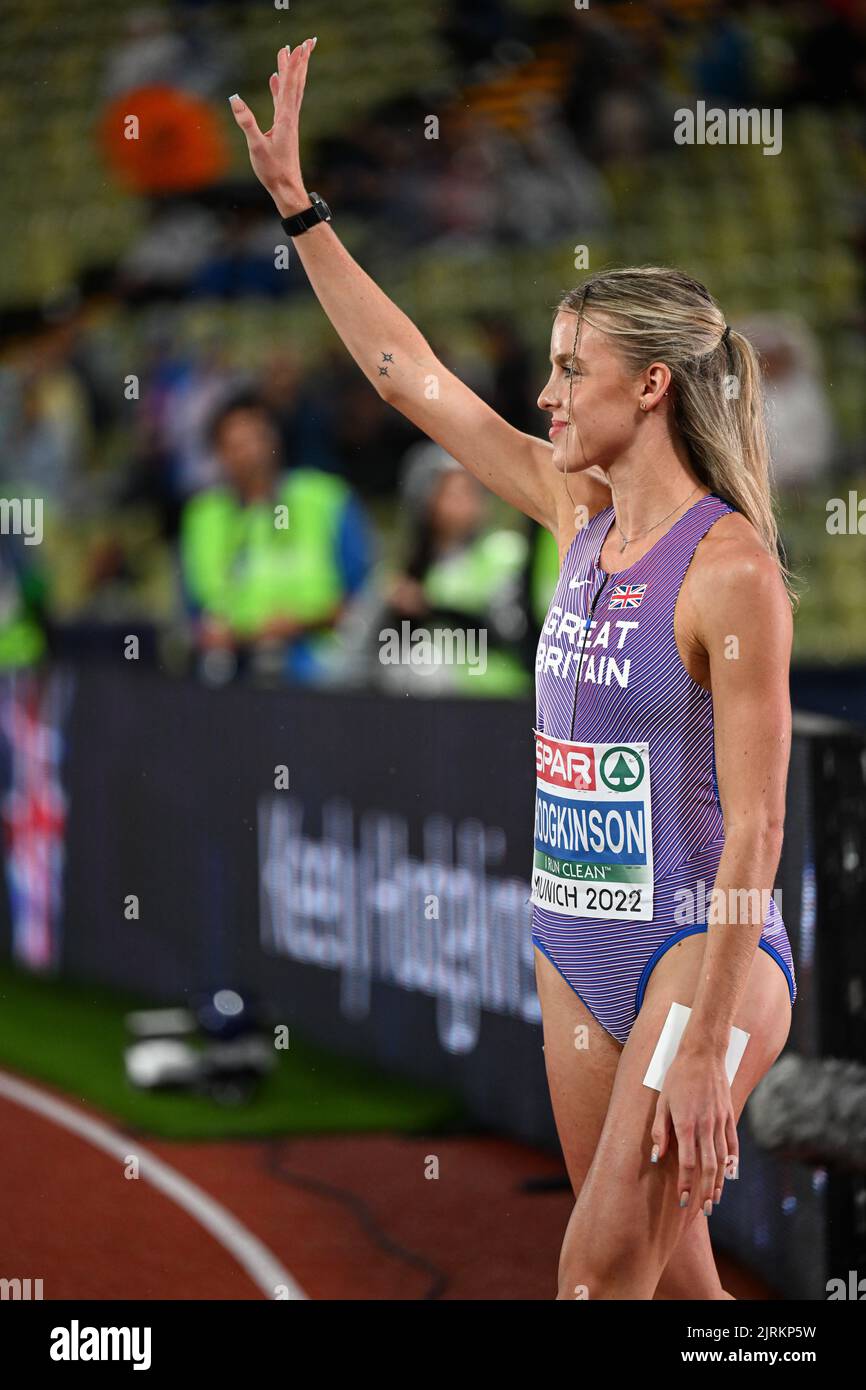 Keely Hodgkinson running the 800 meters at the European Athletics ...