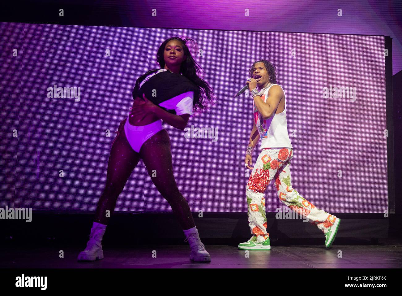 Lil Baby performs at Concord Pavilion on August 23, 2022 in Concord ...