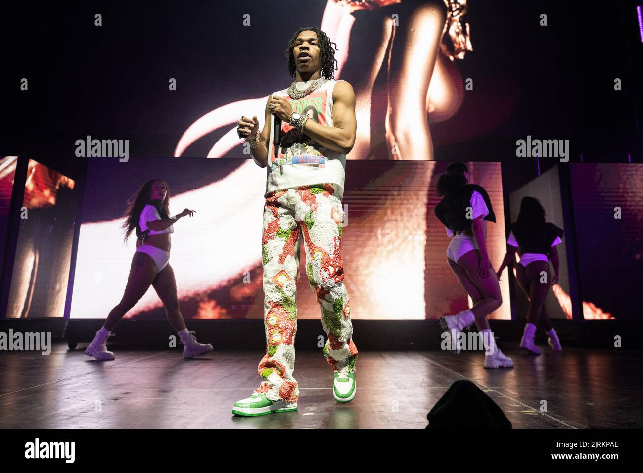 Lil Baby performs at Concord Pavilion on August 23, 2022 in Concord ...
