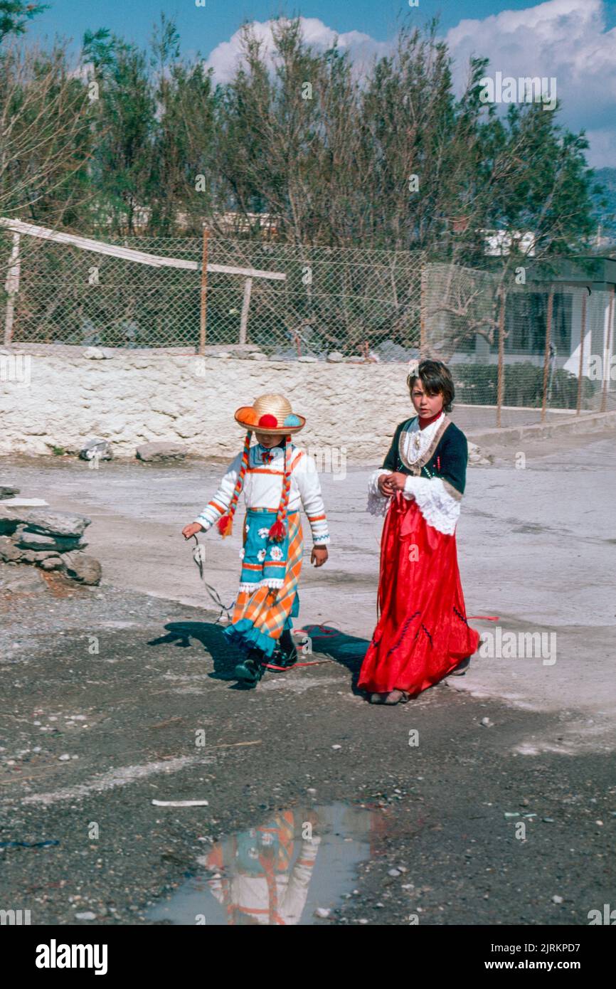 Carnival costumes in Ierapetra, Crete, the largest and most populous of ...