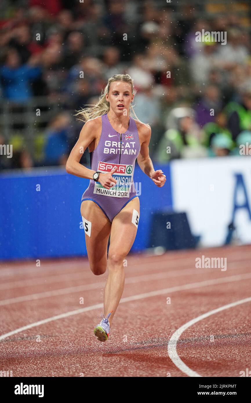 Keely Hodgkinson running the 800 meters at the European Athletics ...