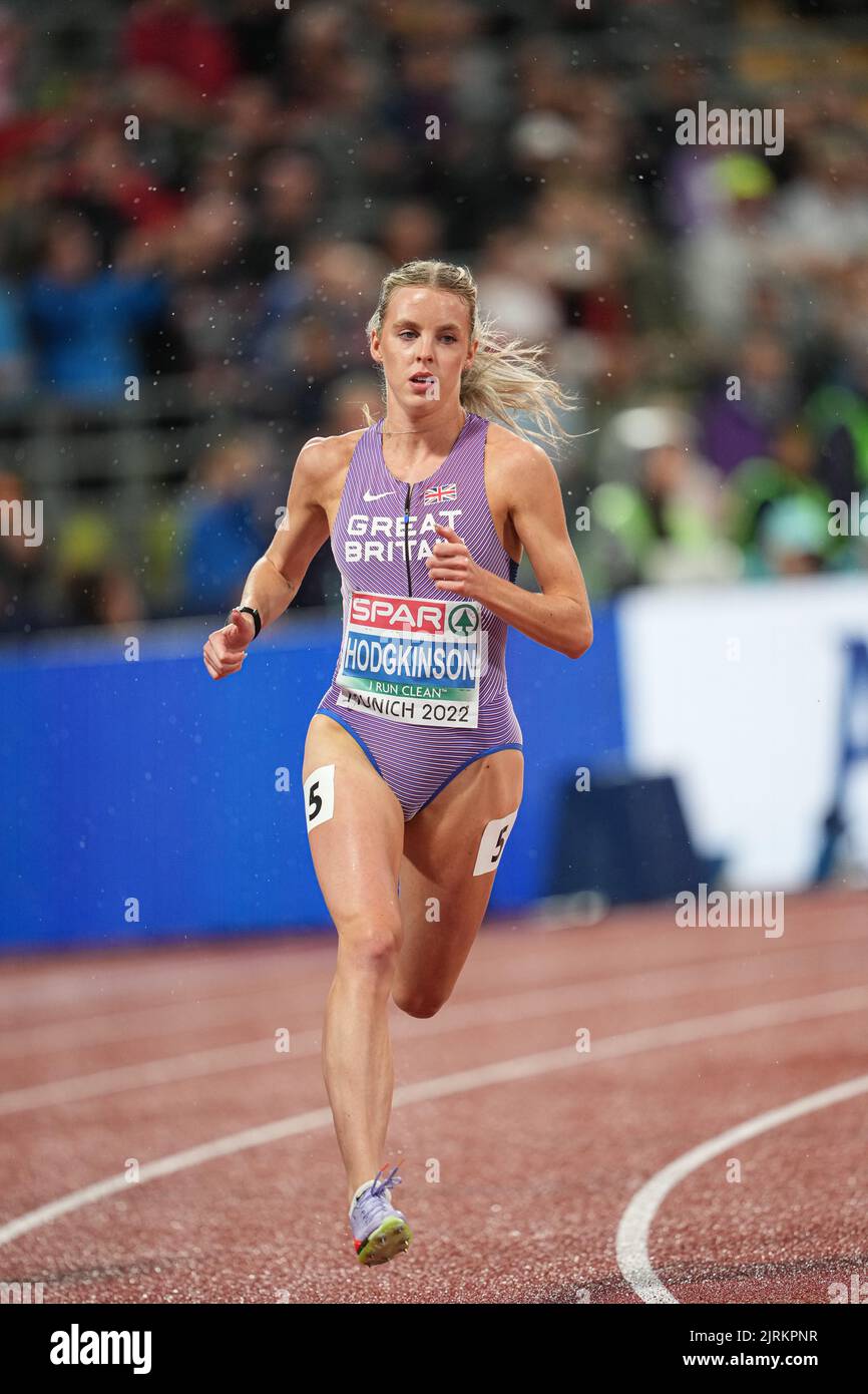 Keely Hodgkinson running the 800 meters at the European Athletics ...