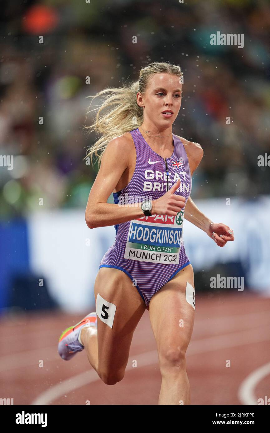 Keely Hodgkinson running the 800 meters at the European Athletics ...