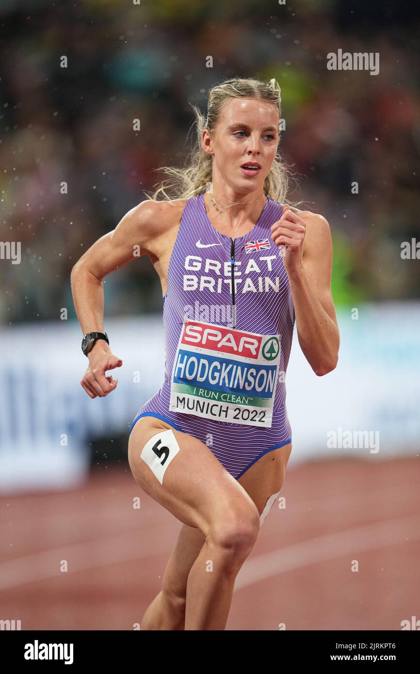 Keely Hodgkinson running the 800 meters at the European Athletics ...
