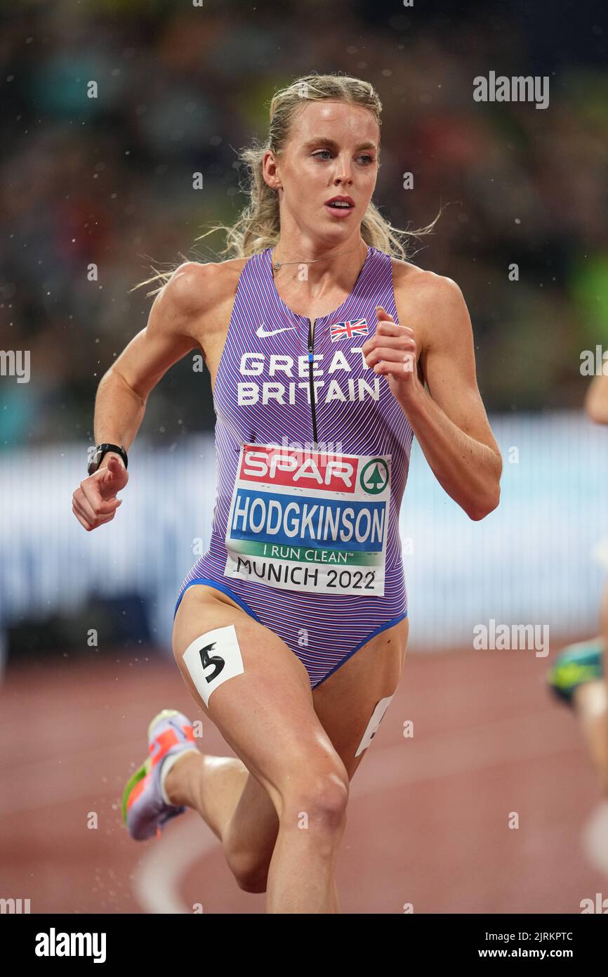 Keely Hodgkinson running the 800 meters at the European Athletics ...