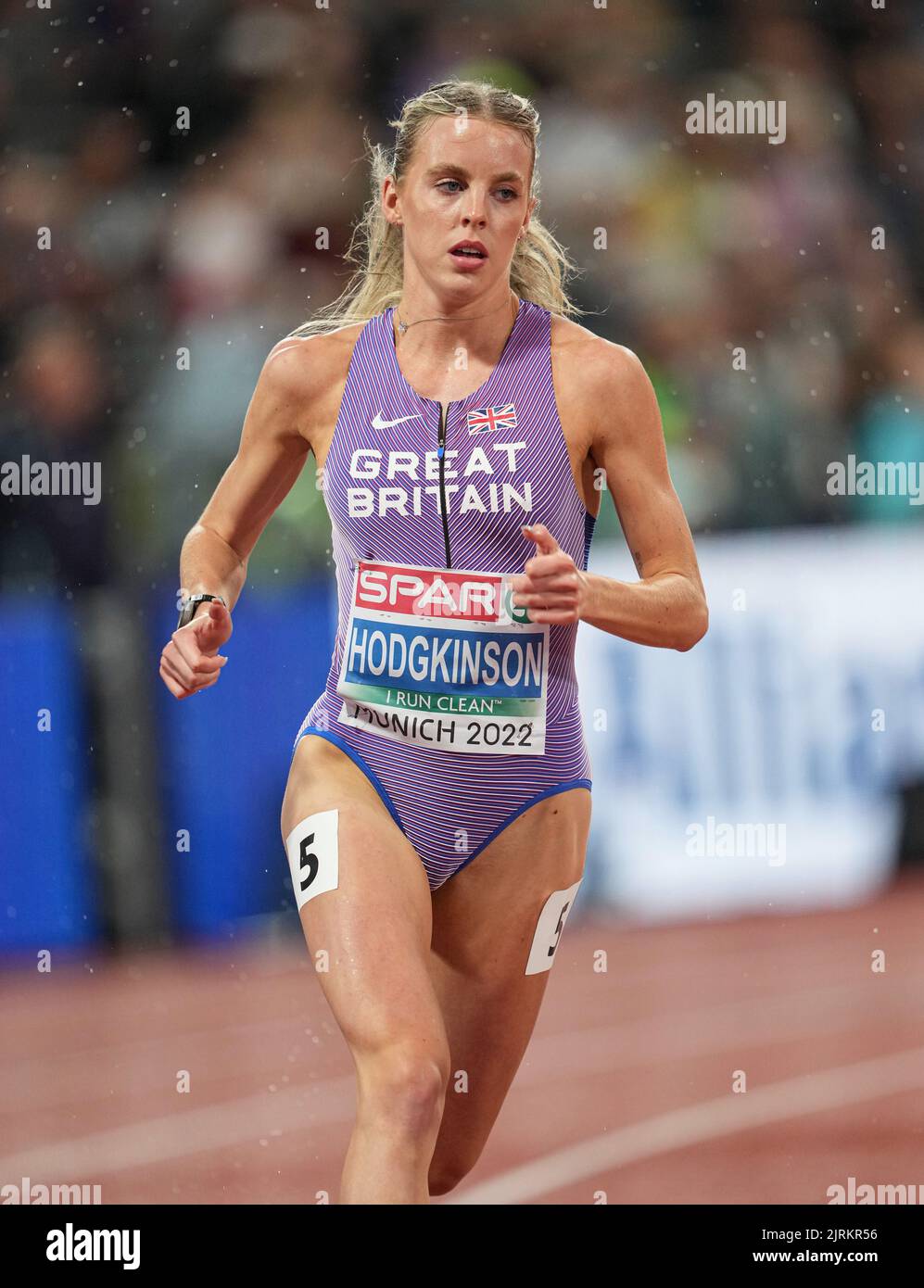 Keely Hodgkinson running the 800 meters at the European Athletics ...