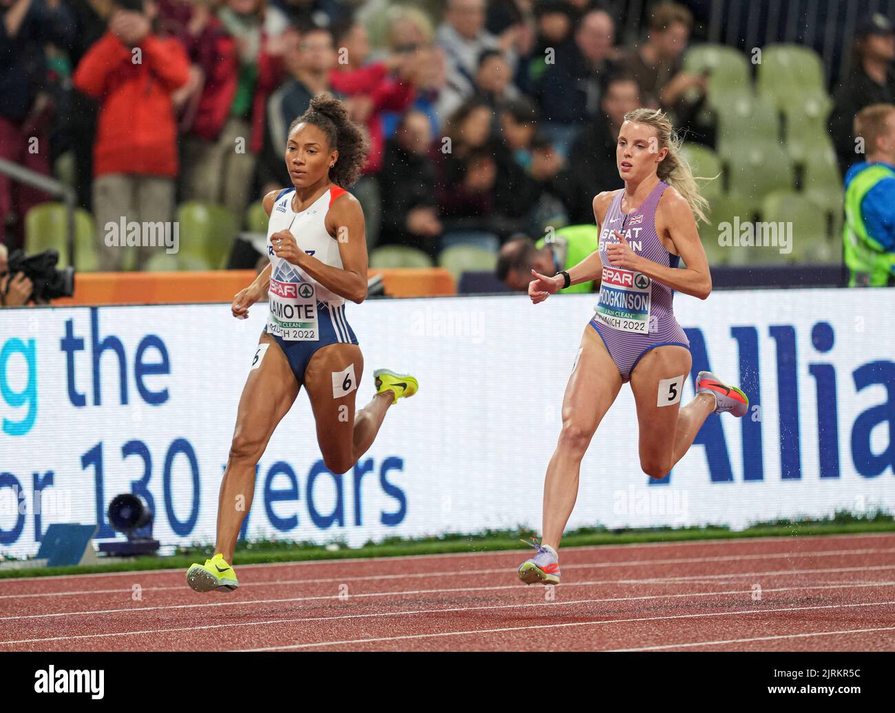 Keely Hodgkinson running the 800 meters at the European Athletics ...