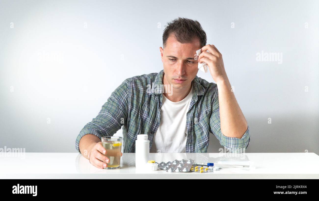 Headache symptom influenza allergies hi-res stock photography and ...
