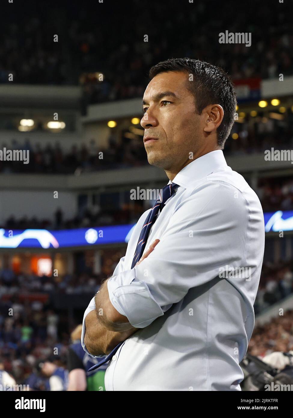 EINDHOVEN - Rangers FC coach Giovanni van Bronckhorst during the UEFA ...