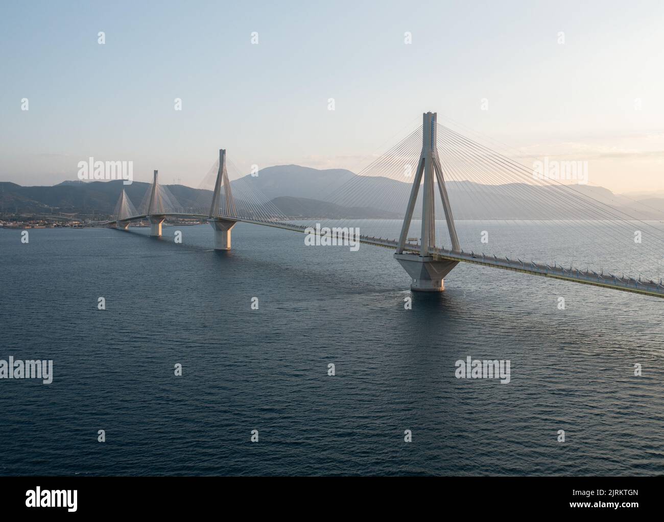Cable bridge of Rio - Antirio Stock Photo - Alamy