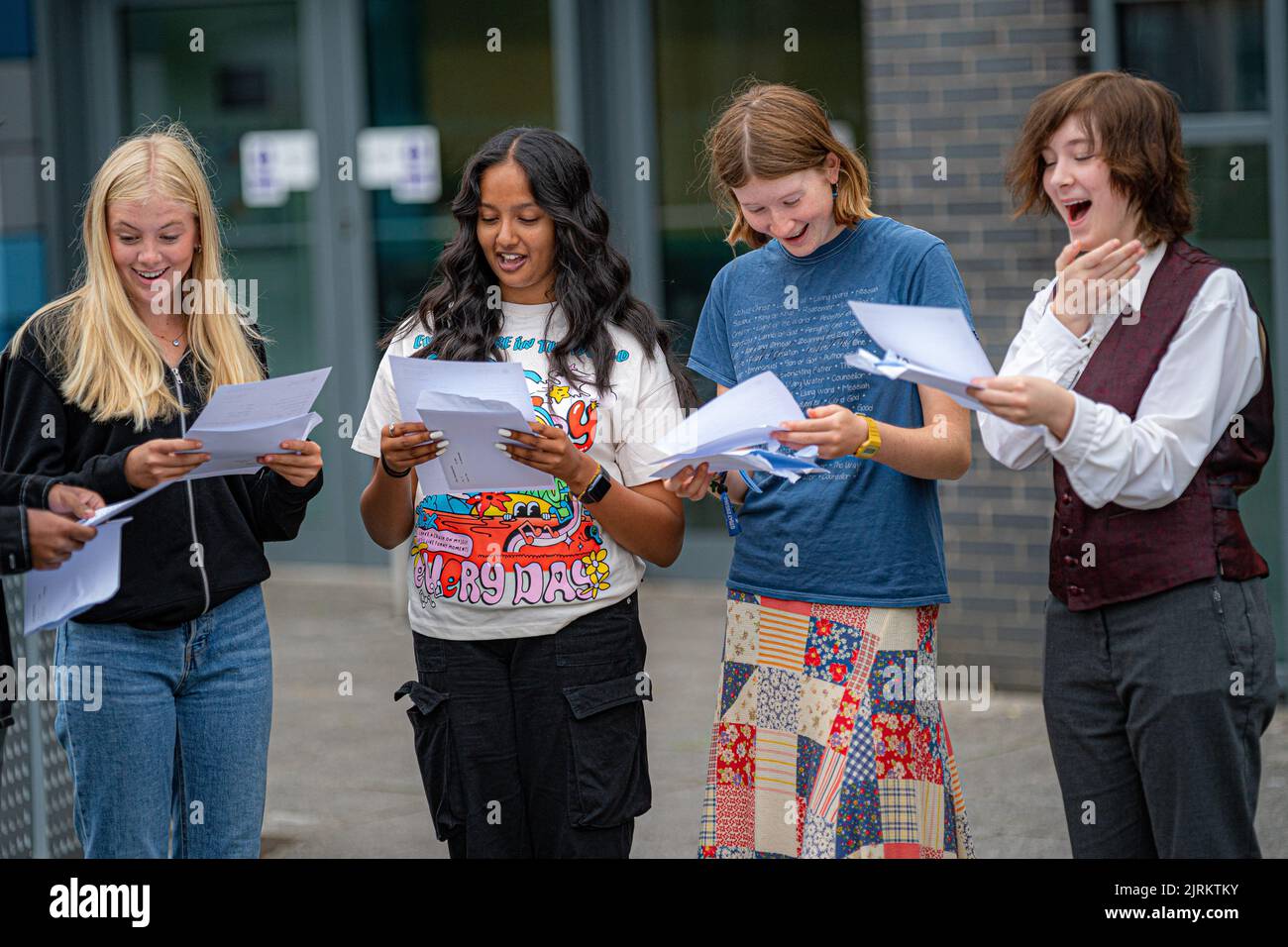 (left to right) Abigail Woodworth, 16, Anna Raveendran, 16, Grace Ford ...